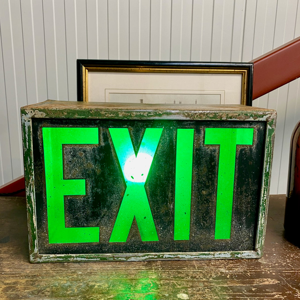 Vintage Exit Lamp — Lawson's Yard LTD