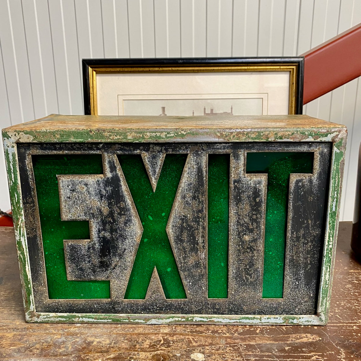 Vintage Exit Lamp — Lawson's Yard LTD