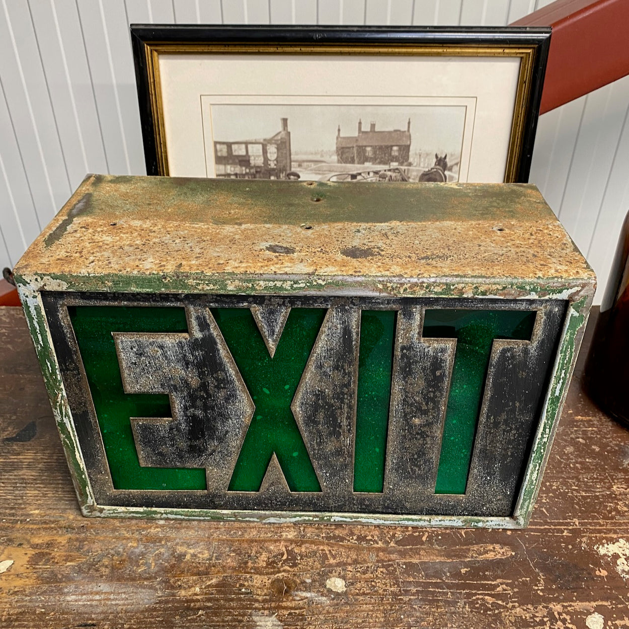 Vintage Exit Lamp — Lawson's Yard LTD