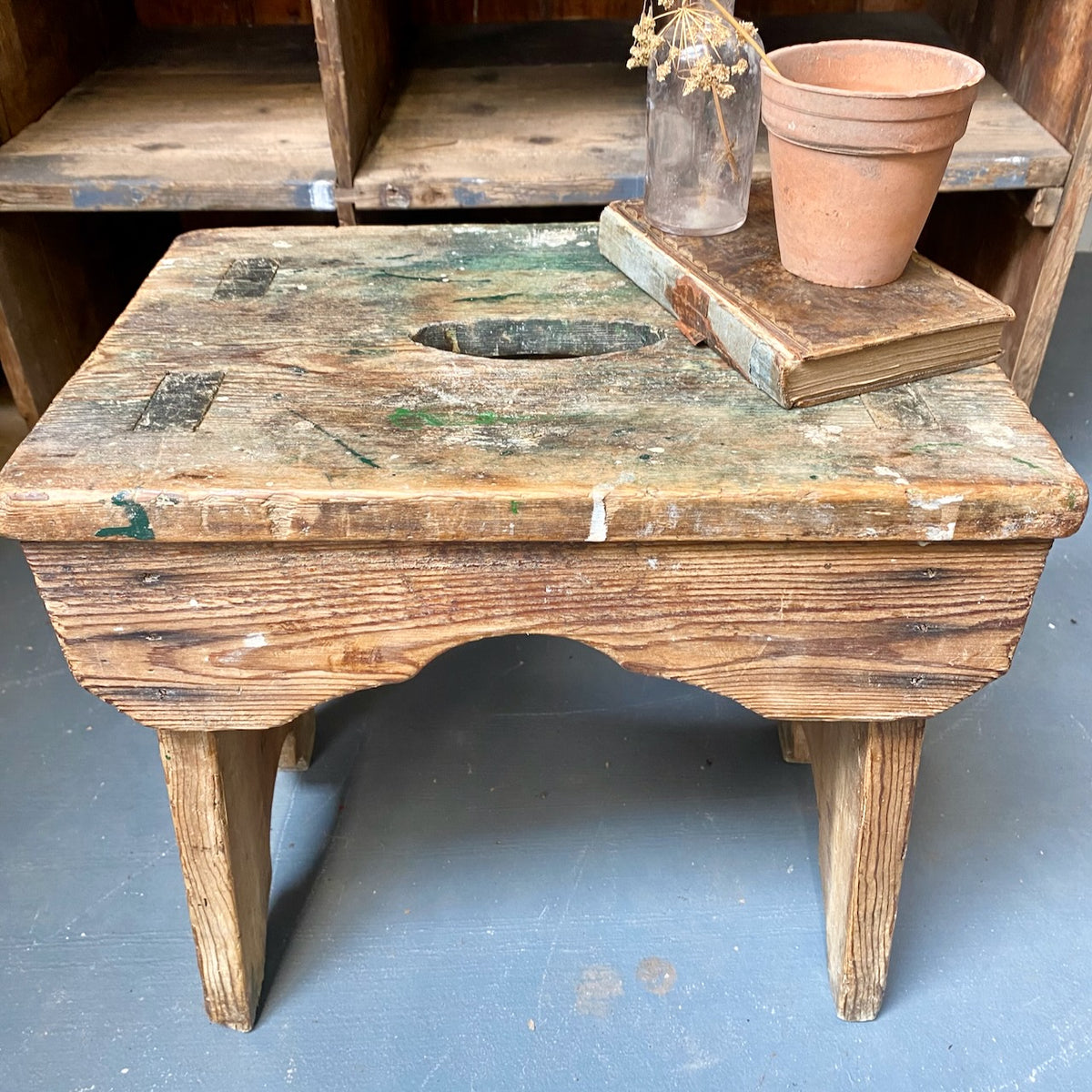 Rustic Scratch Built Vintage Stool — Lawson's Yard LTD