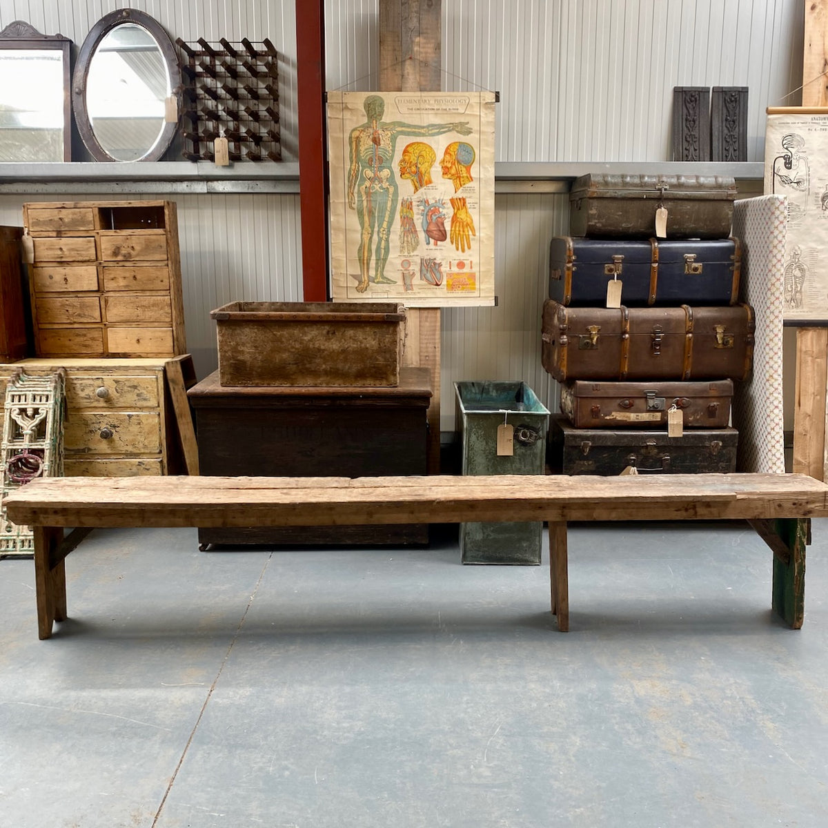 Rustic Corn Mill Bench — Lawson's Yard LTD