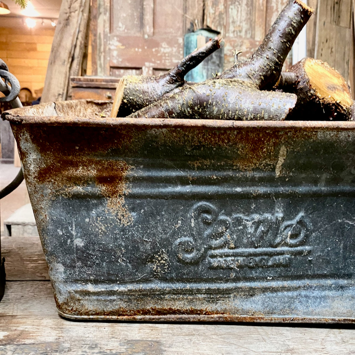 Industrial Galvanised Container with Carry Handles — Lawson's Yard LTD