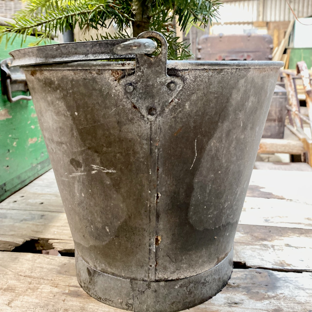 Galvanised Medium Bucket — Lawson's Yard LTD