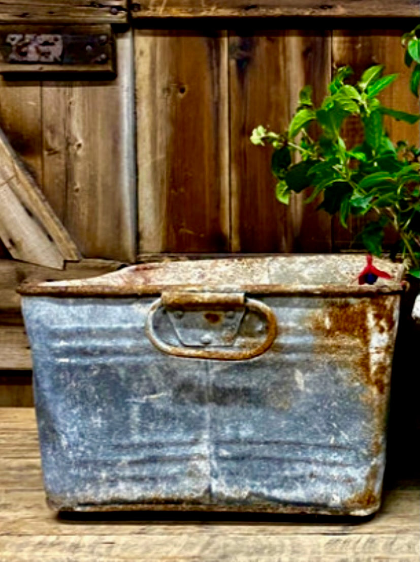 Industrial Galvanised Container with Carry Handles — Lawson's Yard