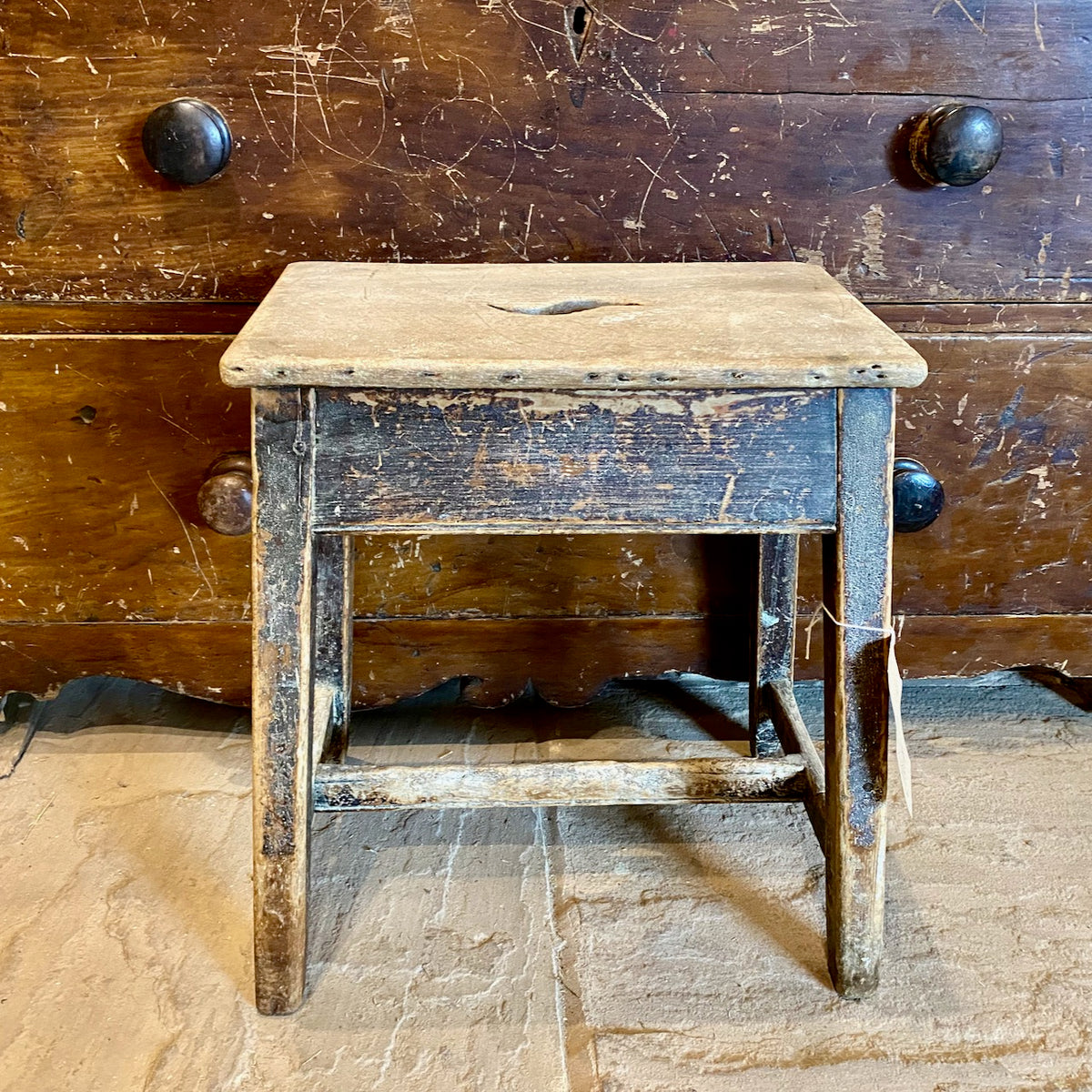 Antique Pine Stool — Lawson's Yard LTD