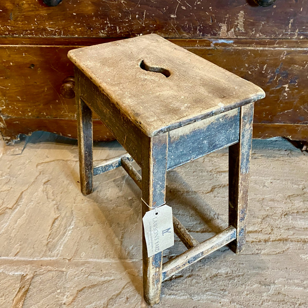 Antique Pine Stool — Lawson's Yard LTD