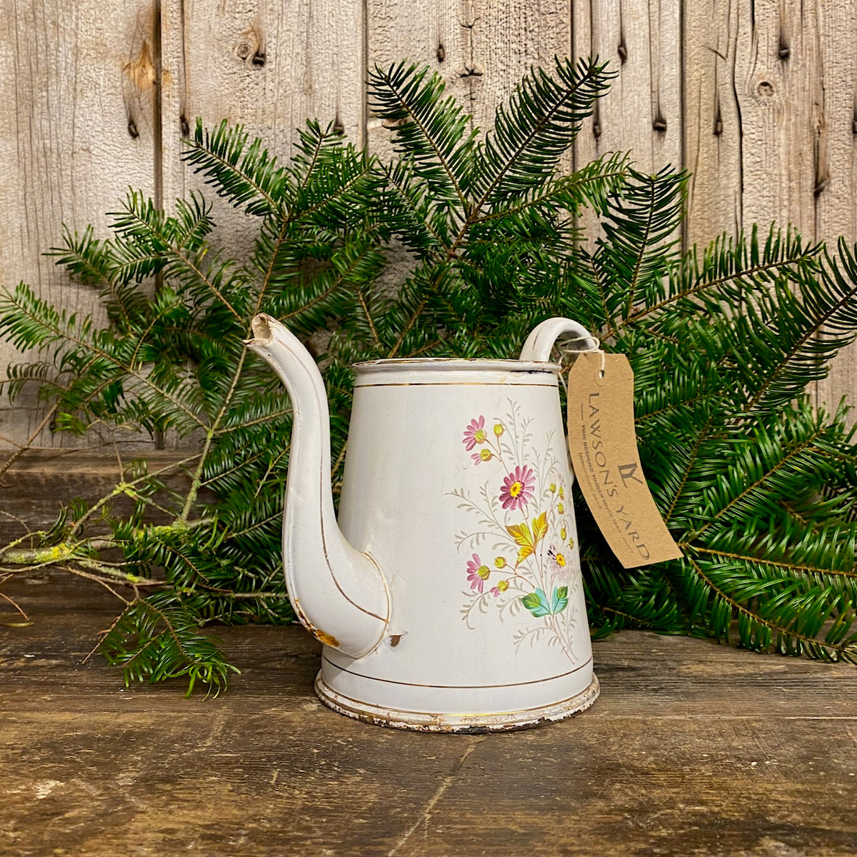 Vintage French Enamel Jug — Lawson's Yard LTD