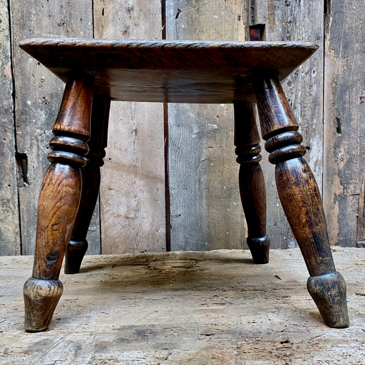 Antique Elm Stool — Lawson's Yard LTD