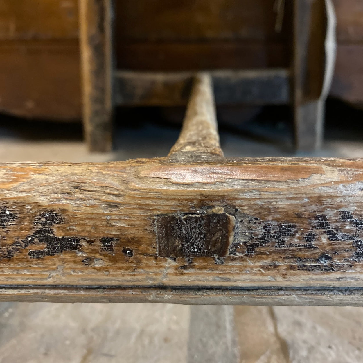 Antique Pine Stool — Lawson's Yard LTD