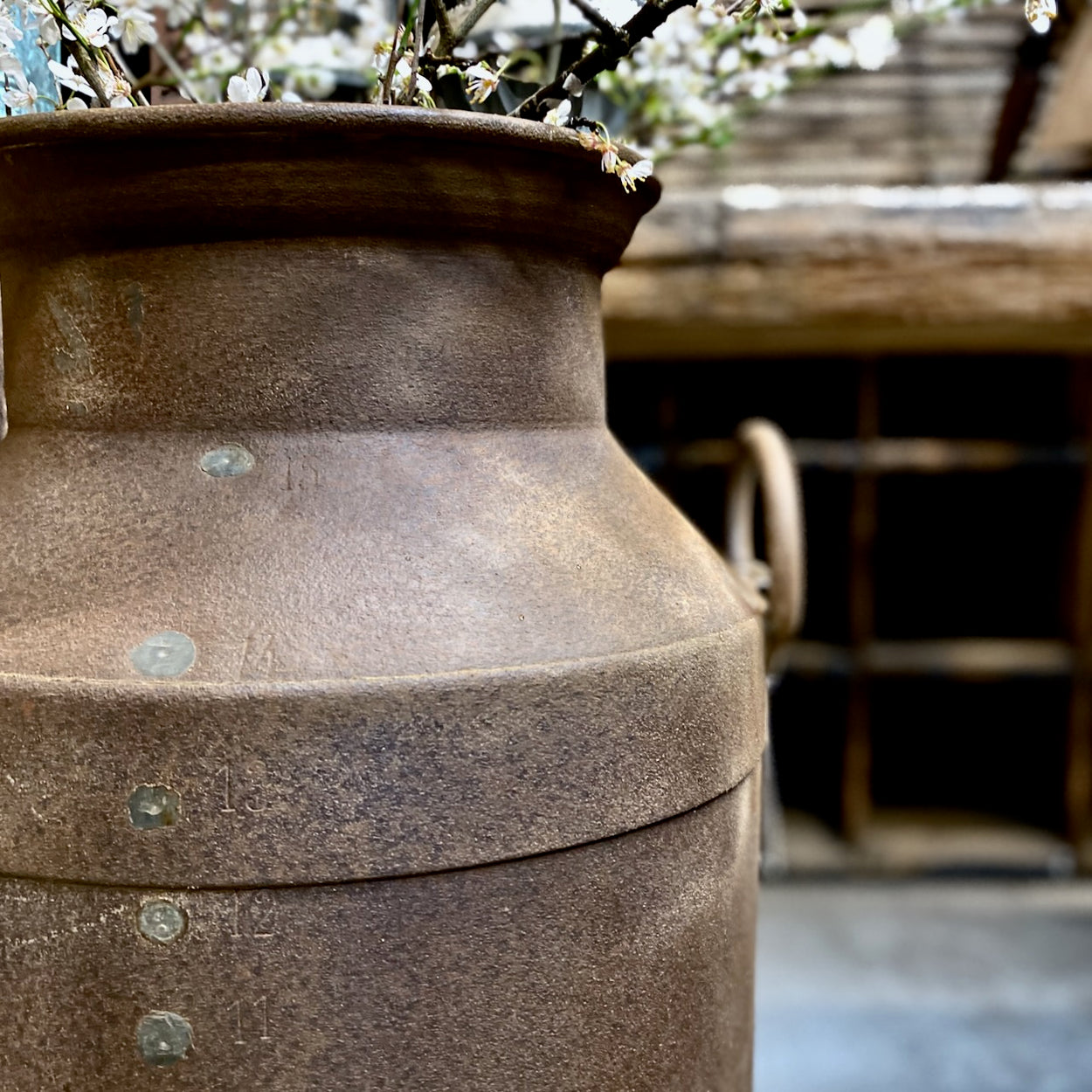Large Vintage Rustic Milk Churn — Lawson's Yard LTD