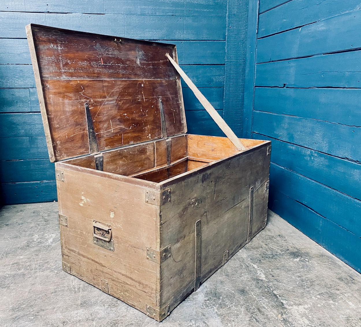 Large Wooden Military Chest — Lawson's Yard LTD